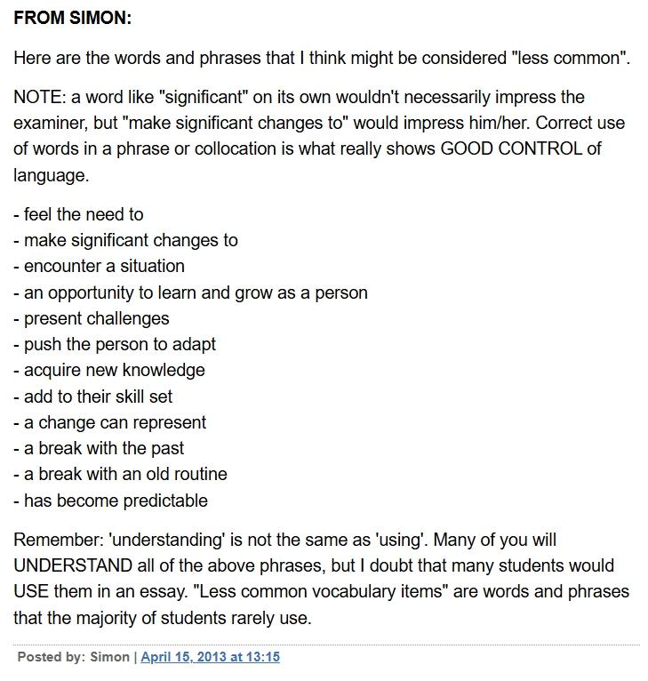 What is "common vocabulary" and "less common vocabulary"? 什么是"常见的词汇"和"不 ...