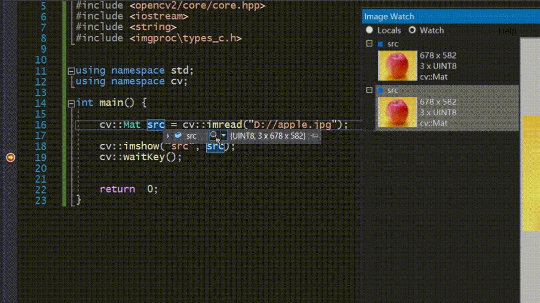 OpenCV官方出品的插件Image Watch - 知乎