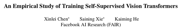 自监督学习Visual Transformers(ViT)的训练经验(Moco v3) -- 论文解析 - 知乎