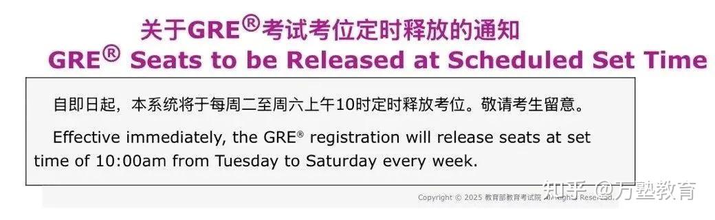 GRE | 考位查询全攻略：2025年5-7月最新信息 - 知乎