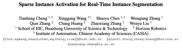CVPR 2022 | SparseInst: 基于稀疏实例激活图的实时实例分割框架 - 知乎