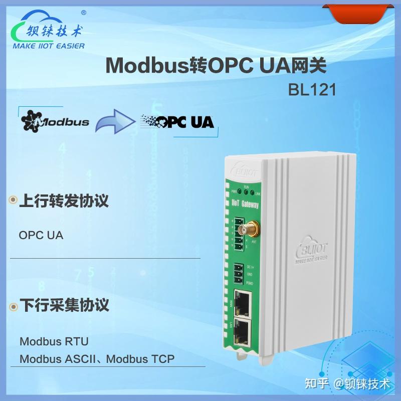 钡铼BL121网关实现Modbus至OPC UA工业自动化协议转换 - 知乎