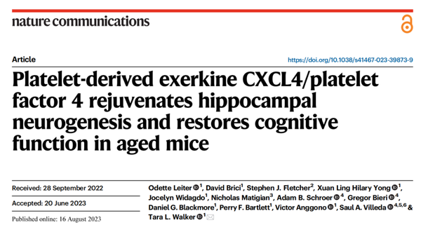 追问顶刊｜Nature 3篇重磅研究齐发，证实PF4可以使大脑“返老还童” - 知乎