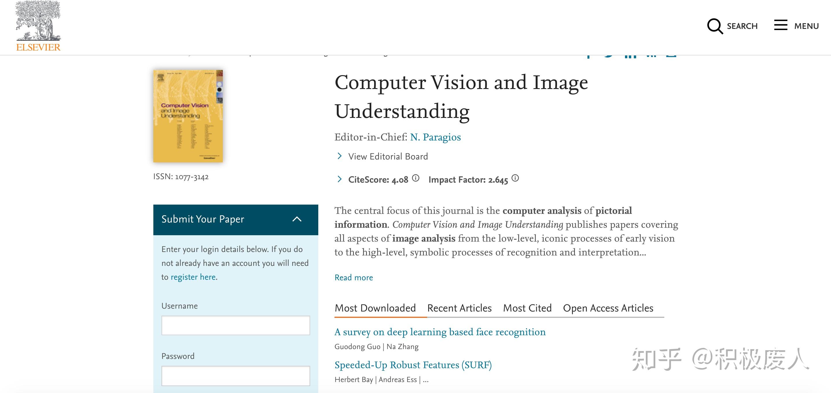 Computer Vision and Image Understanding投稿经验 - 知乎