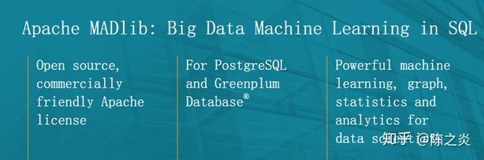 Apache MADlib 综述 - 知乎