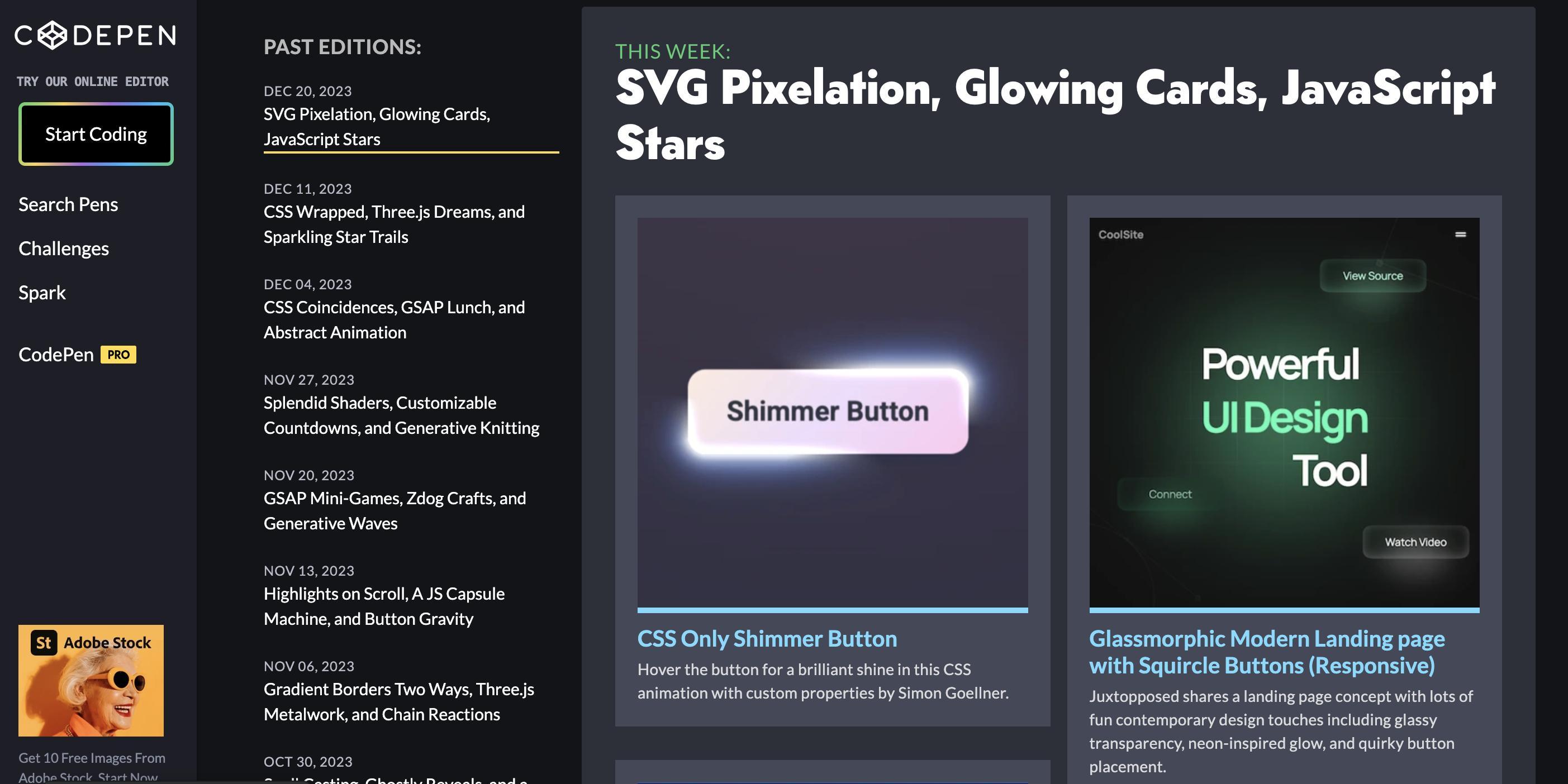 分享CodePen上6个酷炫css/js特效 - 知乎