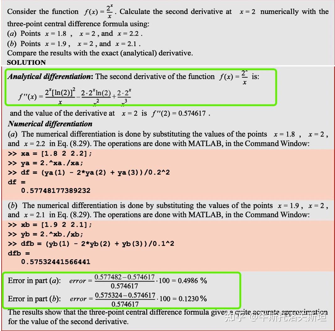 (八)数值微分计算方法总结 - 知乎