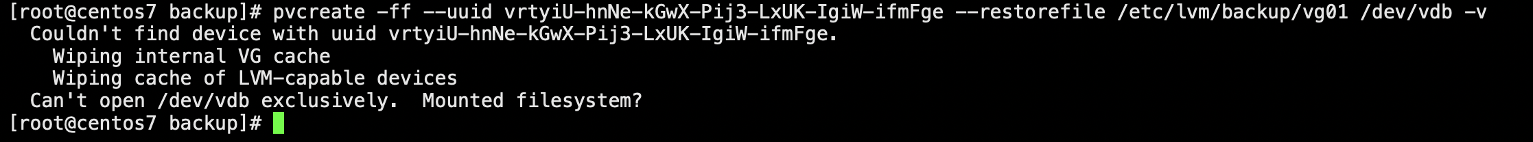 LVM之VG、PV误删除恢复方法 - 知乎