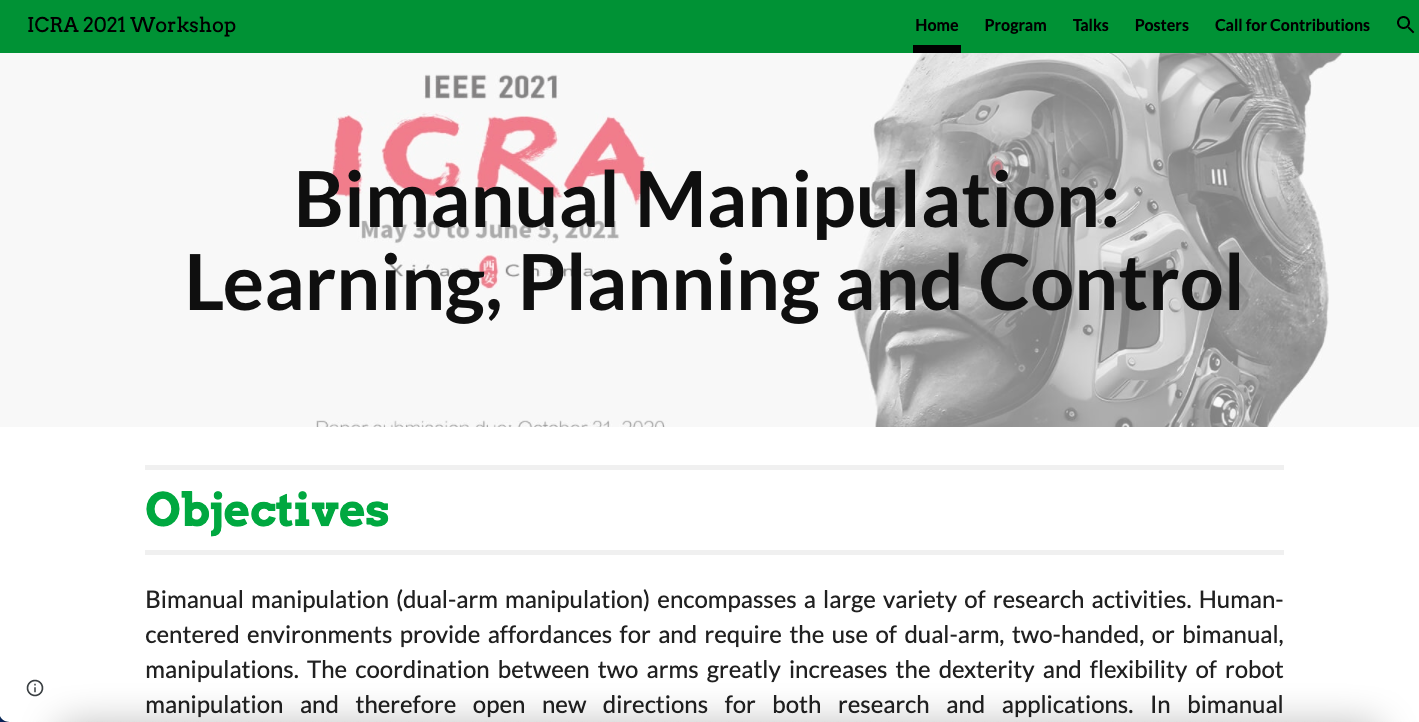 机器人领域顶级学术会议ICRA 2021 - 知乎