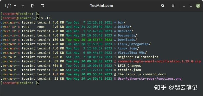 Linux中的20个基本“ls”命令示例 知乎