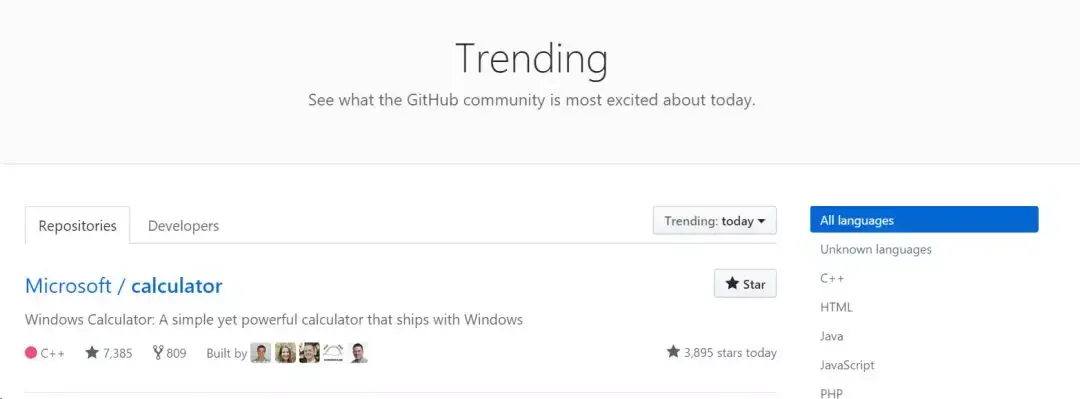 GitHub 日收 7000 星，Windows 计算器项目开源即爆红！ - 知乎