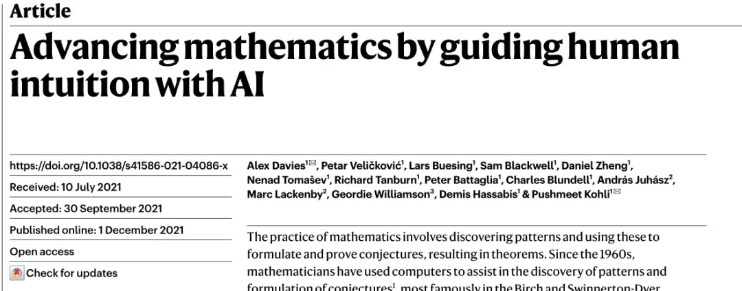 DeepMind Nature发文：AI首次实现数学领域的重大进展 - 知乎
