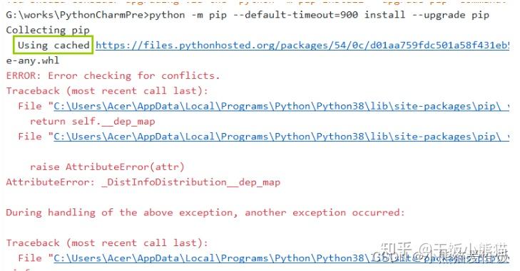 Python升级pip：python -m pip install --upgrade pip，socket.timeout: The read operation timed out加入超时 ...