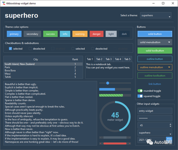 Ttkbootstrap 设计大师：轻松打造专业级python界面的神器 - 知乎