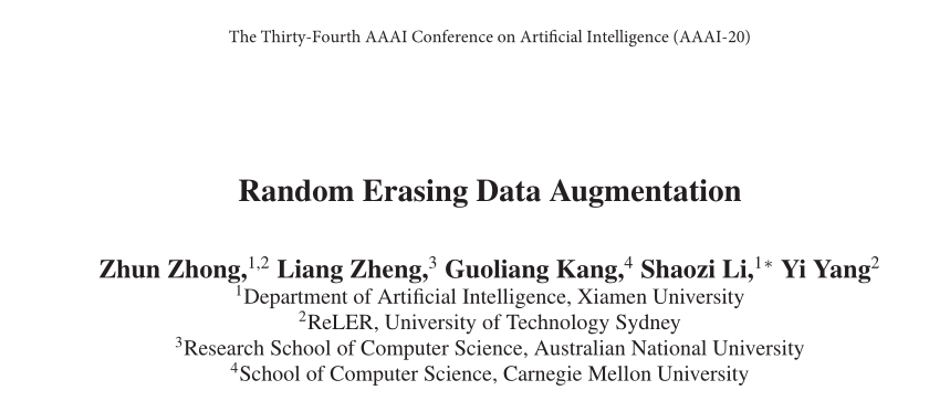 【论文阅读】Random Erasing Data Augmentation - 知乎