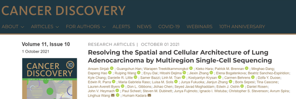 Cancer Discovery | 多区域单细胞测序解析肺腺癌的空间和细胞结构 - 知乎