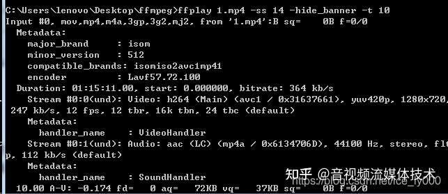 [总结]FFMPEG命令行工具之ffplay详解 - 知乎