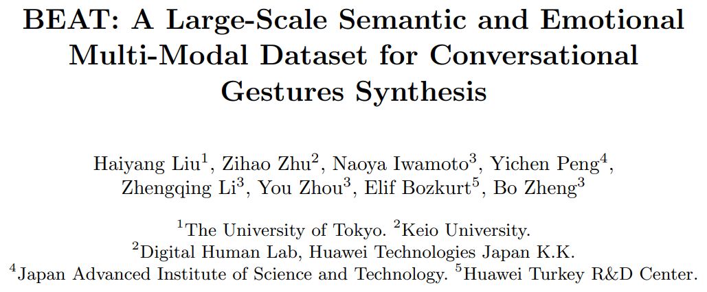 ECCV 2022 | 76小时动捕，最大规模数字人多模态数据集开源 - 知乎