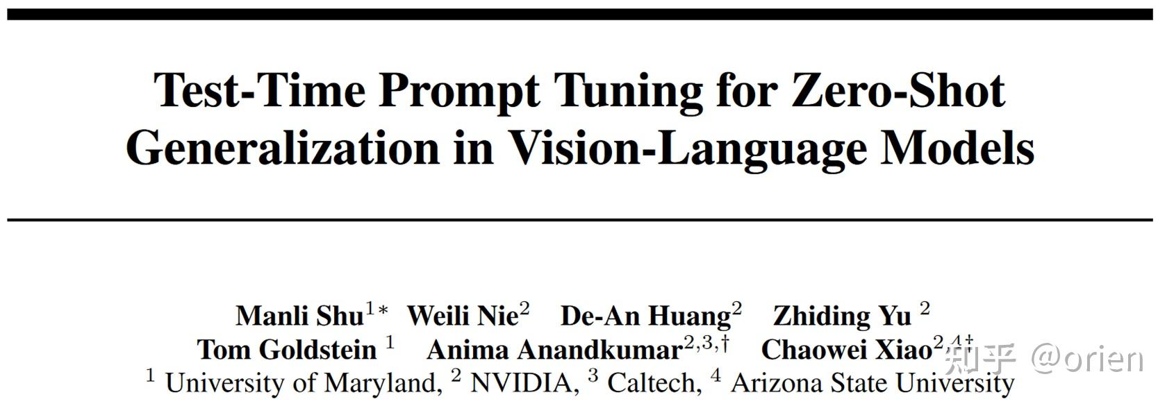 Test-Time Prompt Tuning for Zero-Shot Generalization in Vision-Language ...
