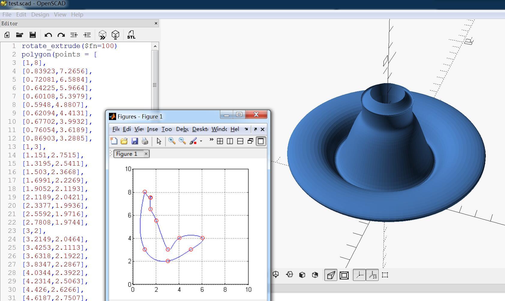MATLAB 协同 openSCAD 画中心对称图形 - 知乎