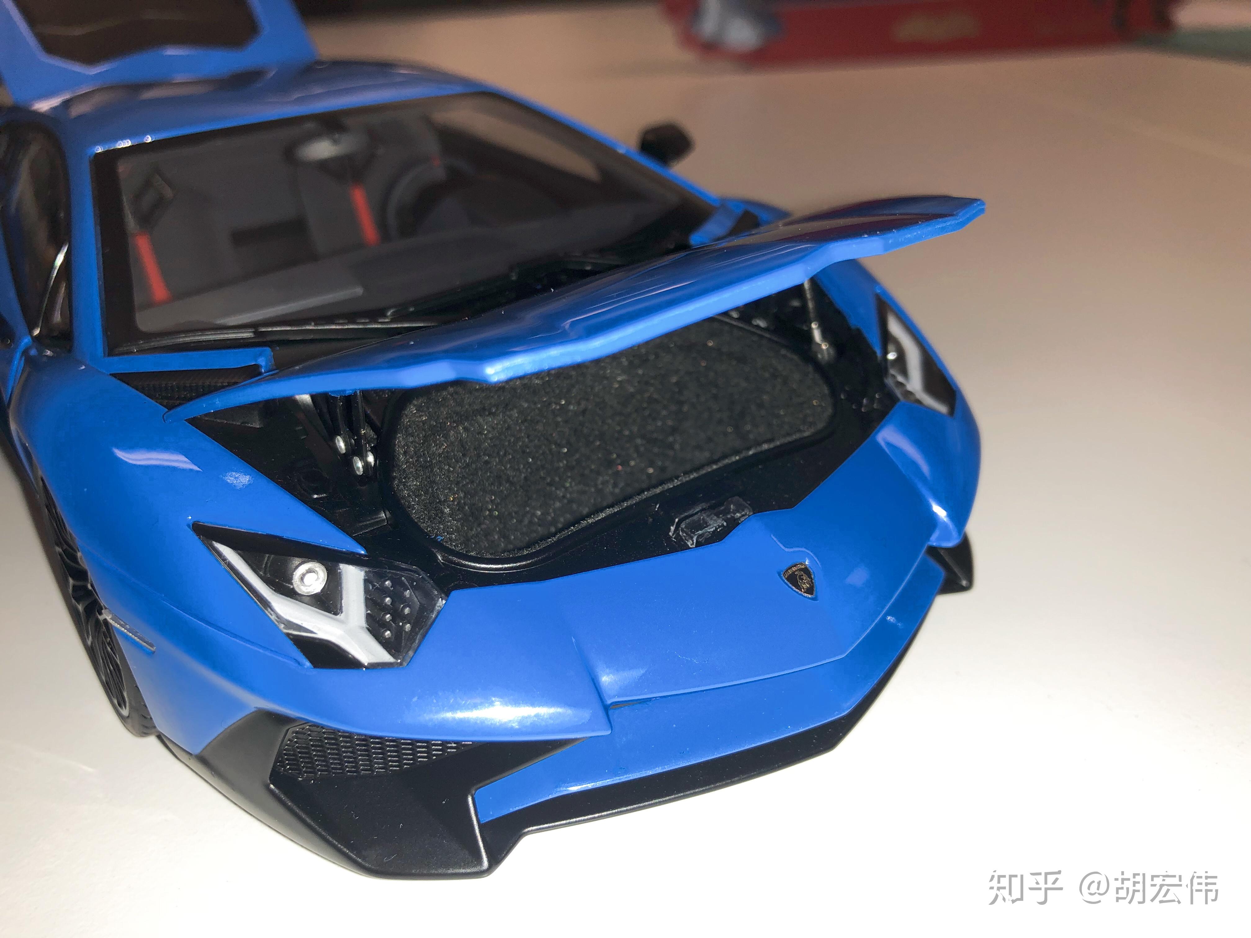 奥拓AUTOArt兰博基尼Aventador LP750 SV蓝色1:18开箱 - 知乎
