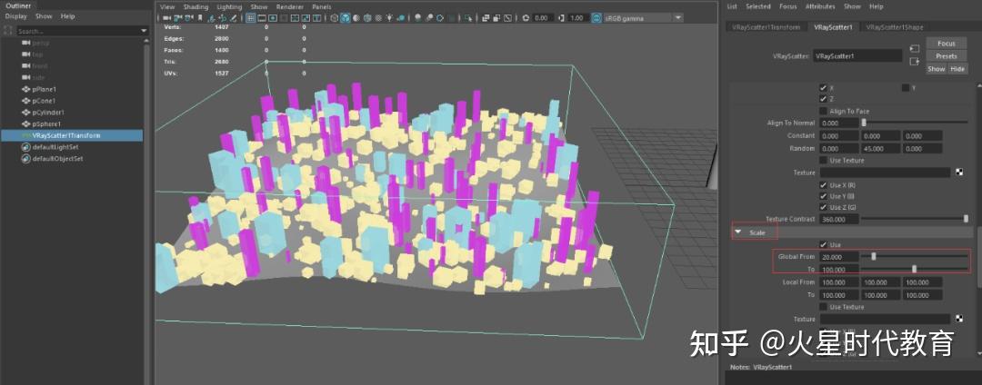 MAYA | VRay Scatter 散布基础 - 知乎