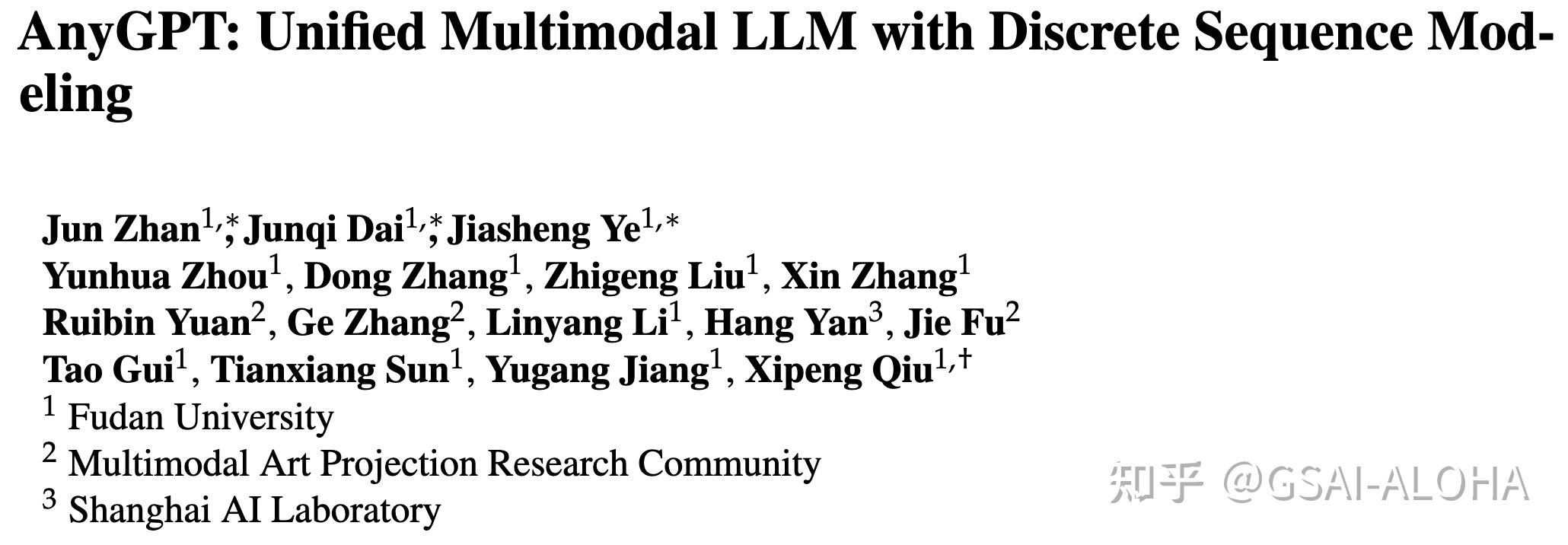 [Paper Reading] Any-to-Any 多模态大语言模型 - 知乎
