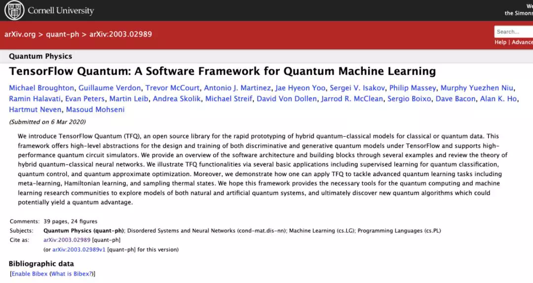 谷歌重磅发布TensorFlow Quantum：用于训练量子ML模型的框架 - 知乎