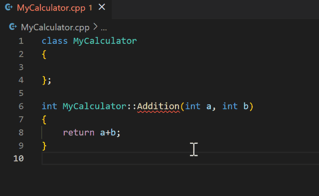 VS Code C++ 扩展：自动创建函数的定义和声明 - 知乎