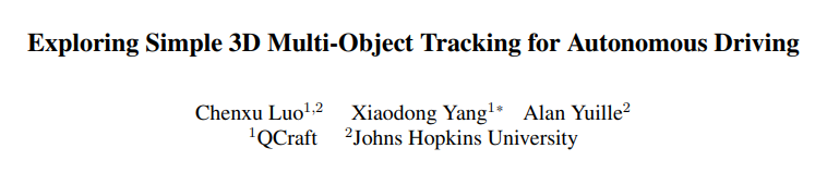 ICCV 2021丨轻舟智航提出SimTrack: 3D多目标一体化检测与跟踪，简单又精确 - 知乎
