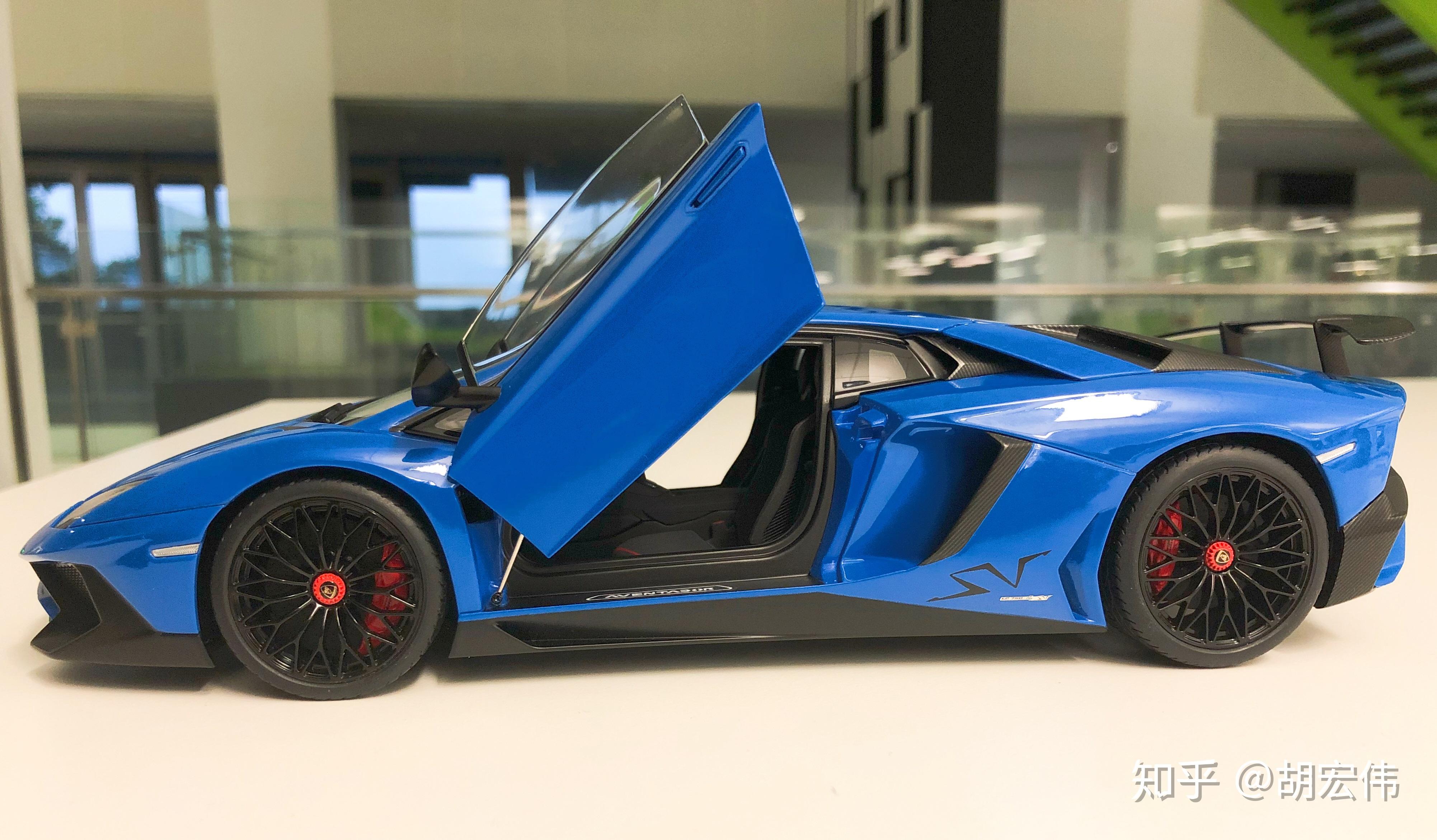 奥拓AUTOArt兰博基尼Aventador LP750 SV蓝色1:18开箱 - 知乎