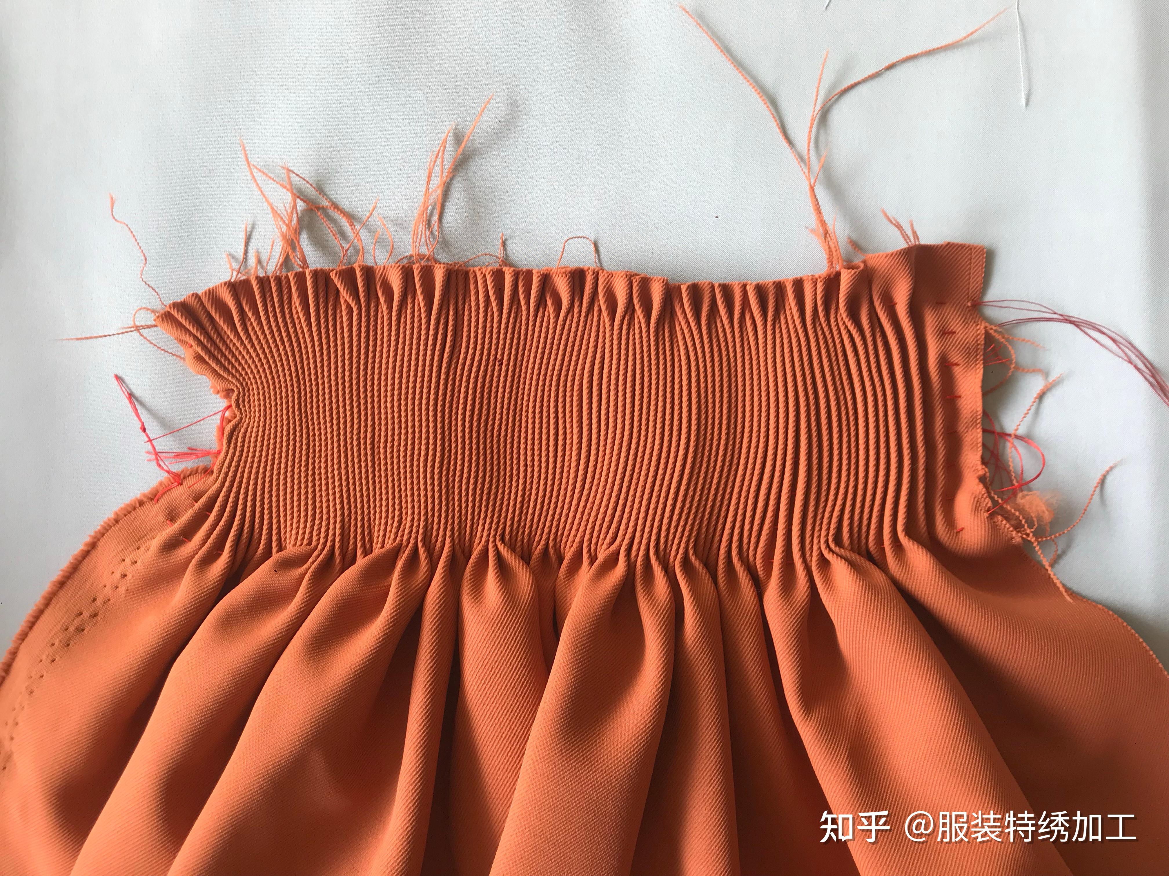 【缩褶绣面料抽褶】科普特种绣花加工工艺，分享汉服面料褶皱工艺。 - 知乎