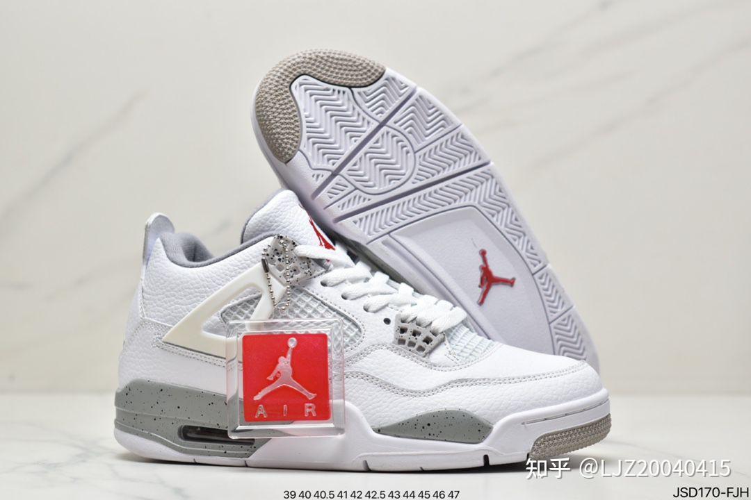 AJ4 乔丹4代 aj4 乔4 白水泥 乔丹篮球鞋系列 ，鞋舌上经典的 4 代 Jumpman Logo + Flight 字样格外抢眼 ...