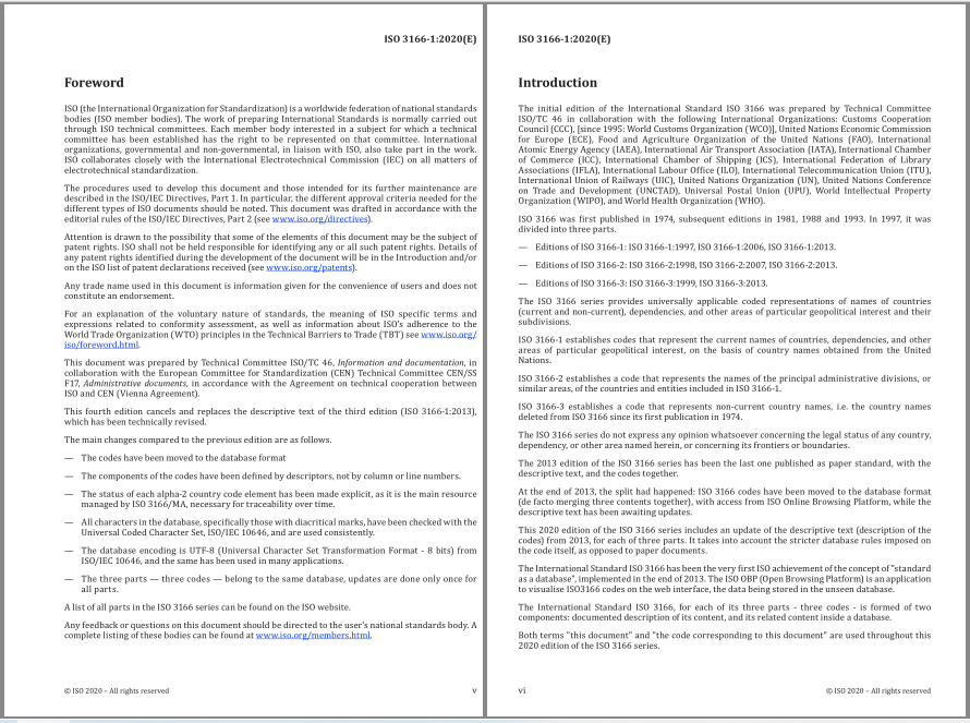 ISO 3166-1-2020（原版PDF）+Chinese（ISO中文版翻译）中文名称：国家及其分支机构名称的表示代码--第1部分:国家代码 ...