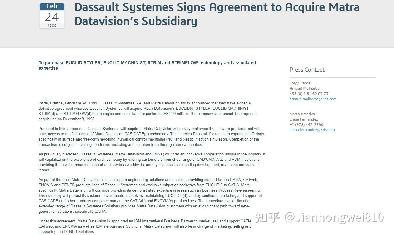 Matra Datavision（马特拉资讯）：Open CasCade(OCC)历史 - 知乎