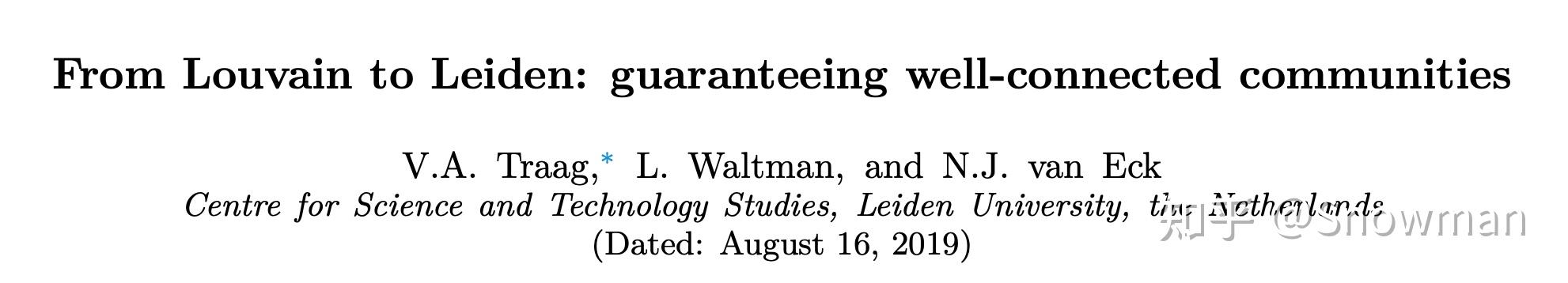 From Louvain to Leiden: guaranteeing well-connected communities - 从 ...