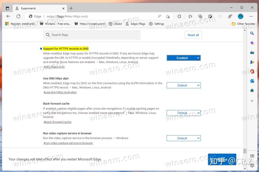 为Microsoft Edge浏览器启用ECH(Encrypted Client Hello) - 知乎
