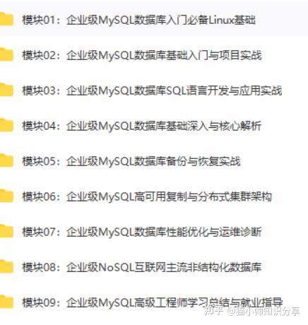51CTO-MySQL数据库高级工程师【完结】 - 知乎