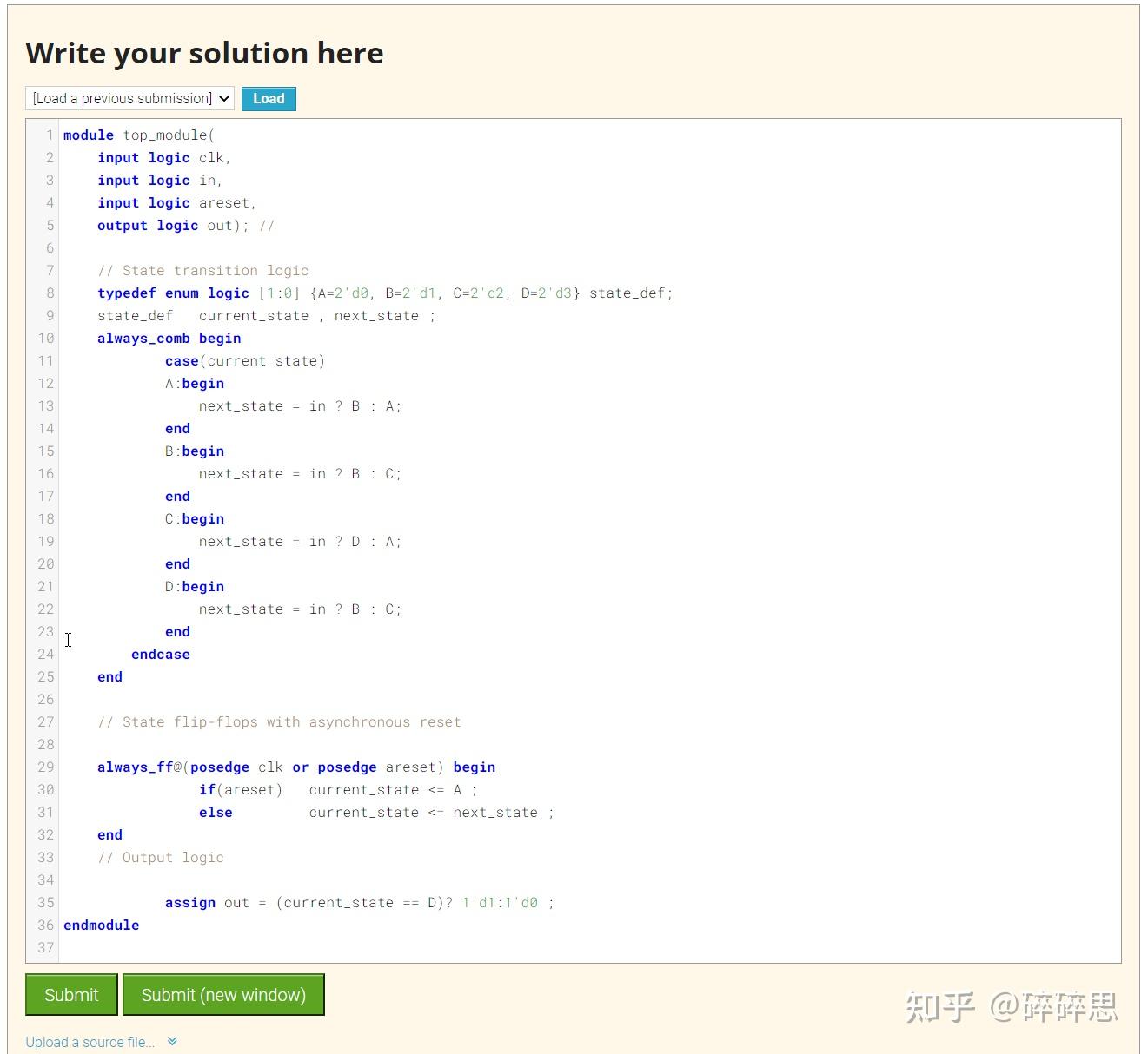 HDLBits: 在线学习 SystemVerilog（十八）-Problem 115-125（状态机一） - 知乎