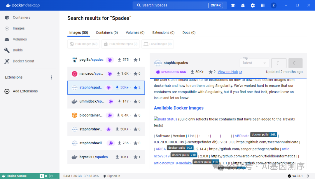 window下的全能生信分析利器--Docker Desktop初体验--window系统下使用SPAdes进行基因组组装 - 知乎