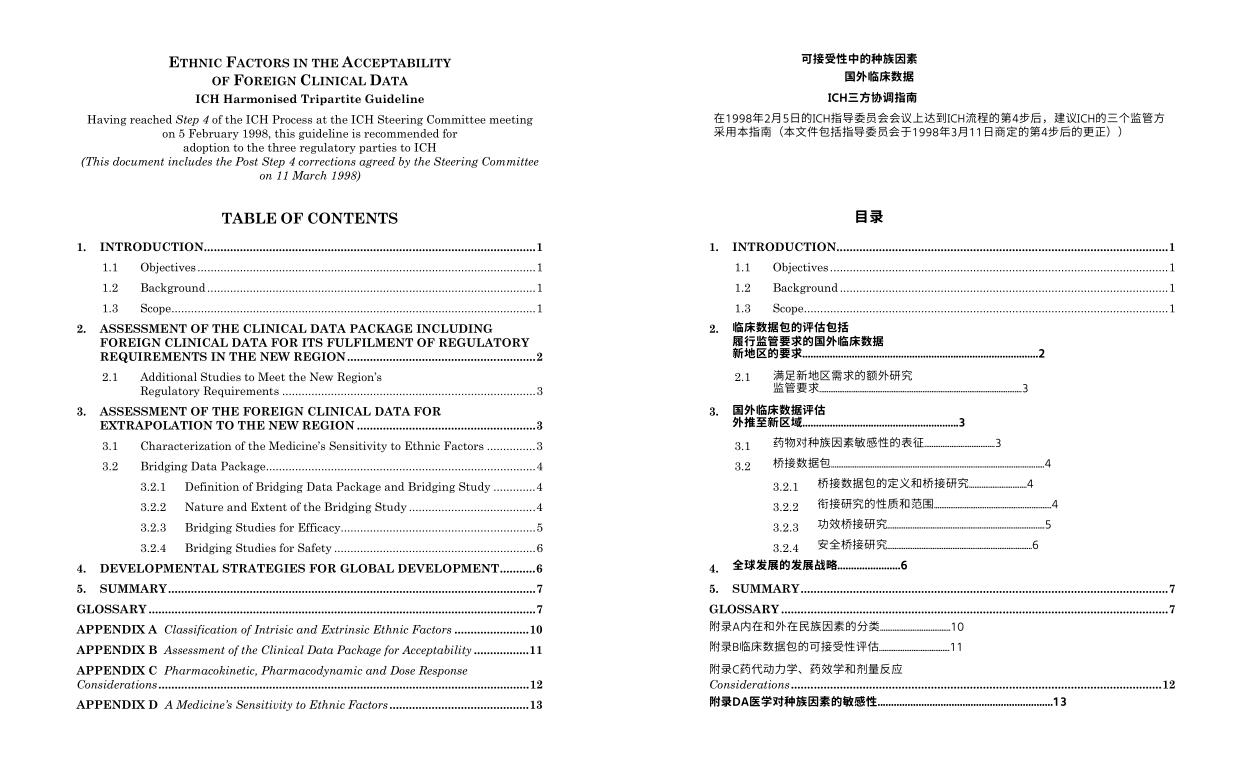 ICH-E5R1-国外临床数据中的种族因素-桥接试验-中英文翻译版 - 知乎