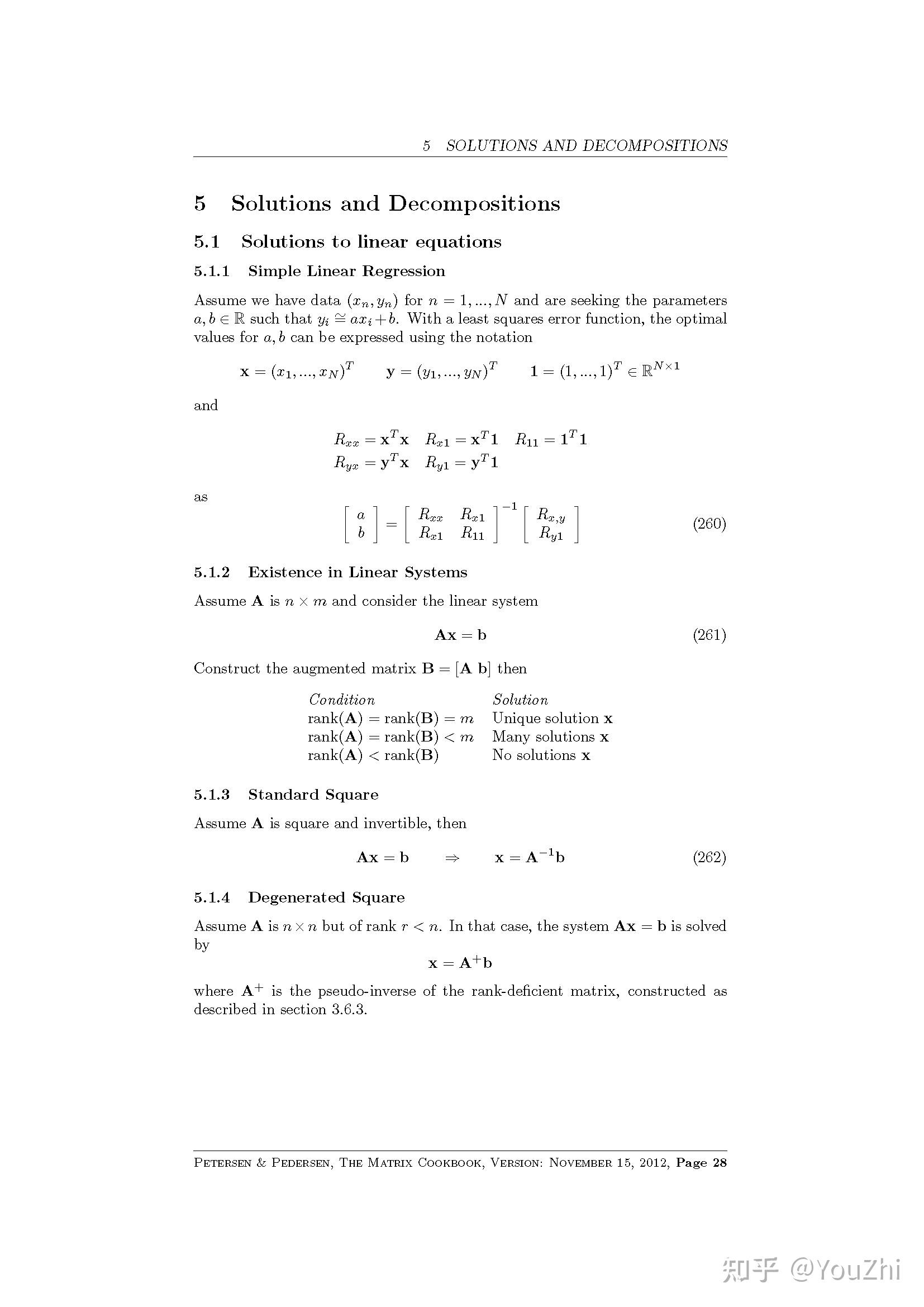 矩阵微积分公式查表(The Matrix Cookbook) - 知乎