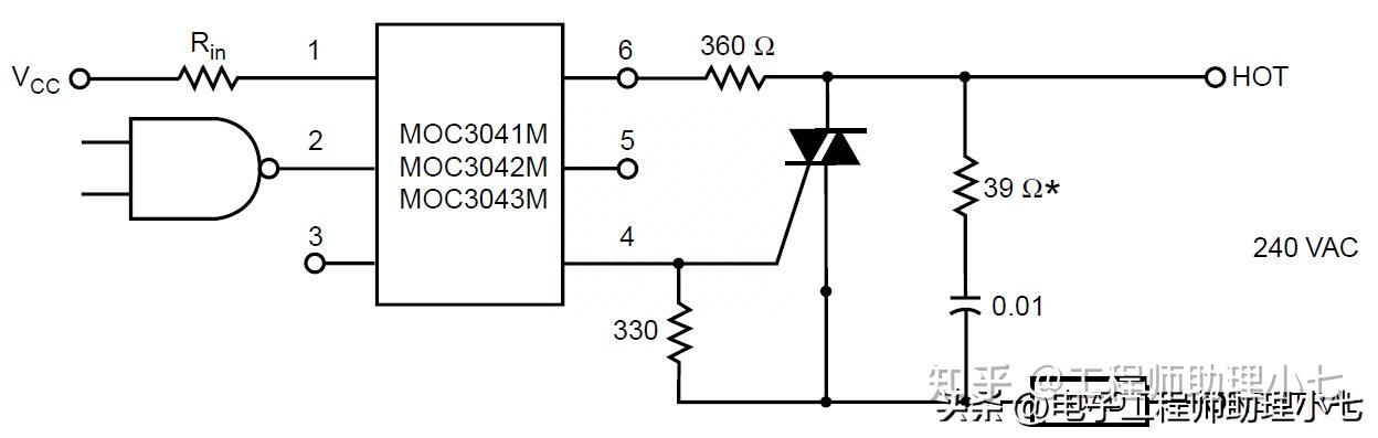 MOC3041芯片引脚图+MOC3041光耦工作原理，几分钟带你搞定MOC3041 - 知乎