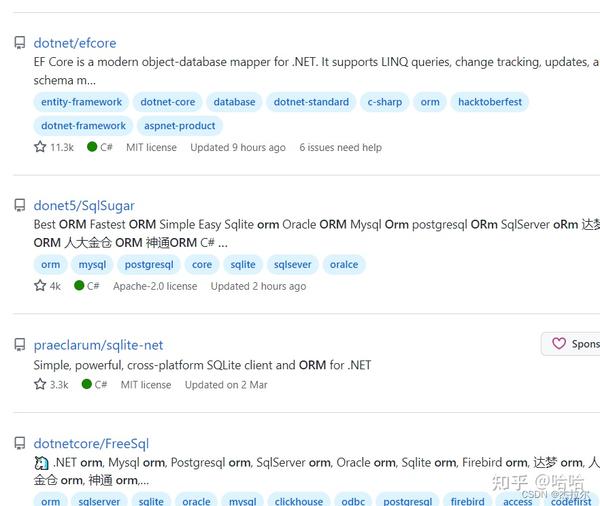 2022年 .NET ORM 完整比较、助力选择 - 知乎