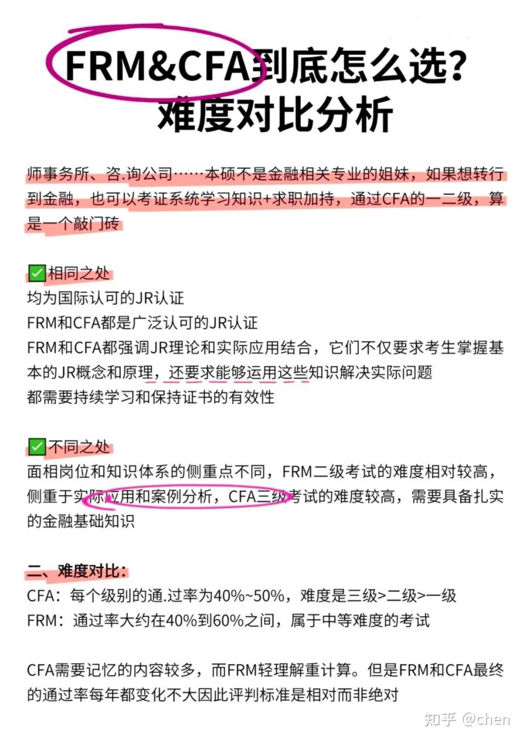 CFA和FRM怎么选？搞清这几点再决定！ - 知乎