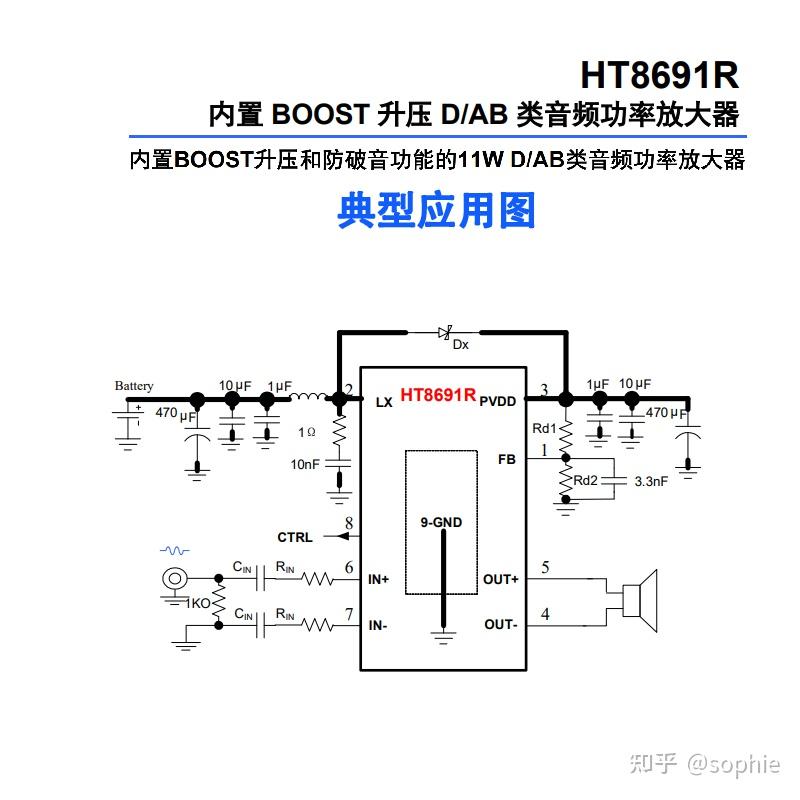 HT8691R_BOOST升压11W D/AB类和防破音功能的音频功率放大器 - 知乎