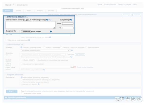 NCBI中BLAST的快速入门 - 知乎
