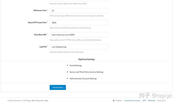 安装版本控制Git服务Gitea - 知乎