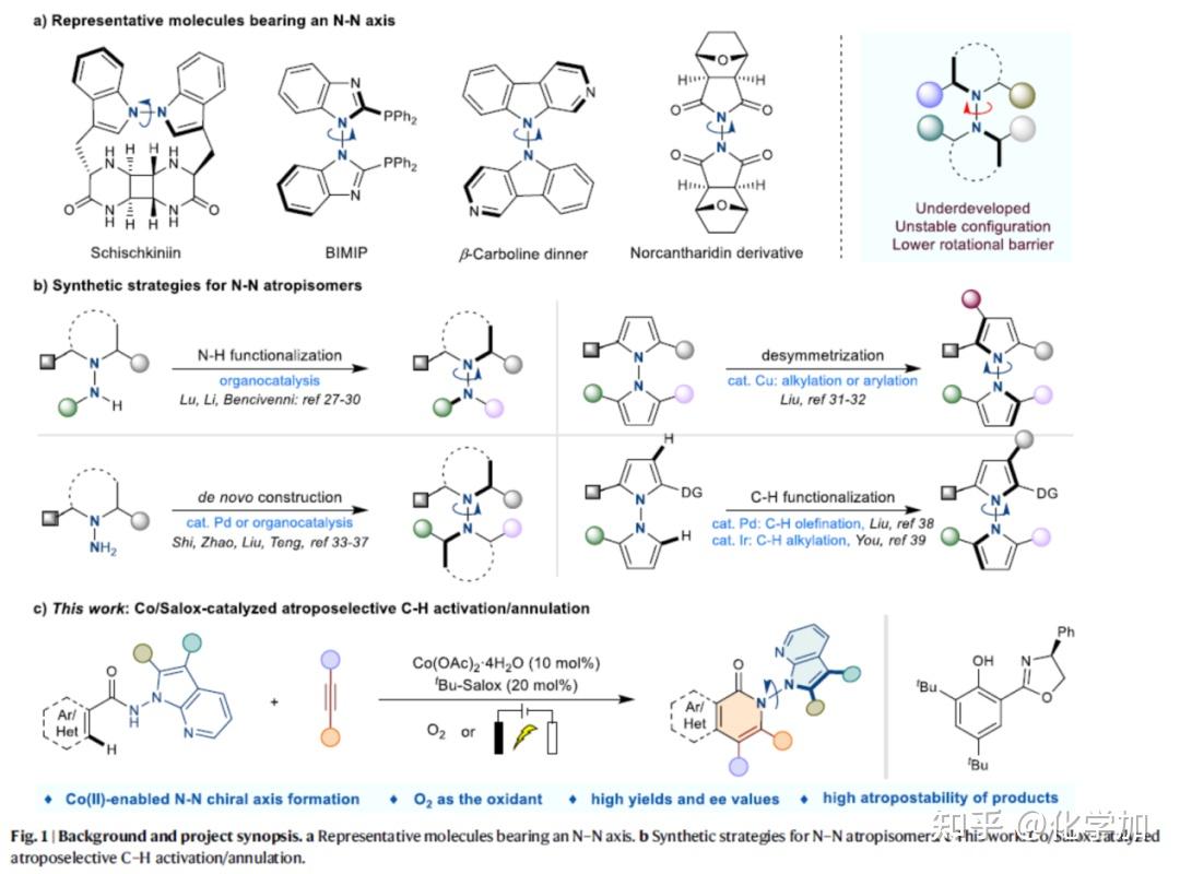 Nat. Commun.：钴催化阻转选择性C-H活化/环化构建N−N轴手性骨架 - 知乎