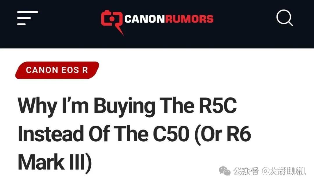 佳能R5C实际是比C50/R63更好的选择？！ - 知乎